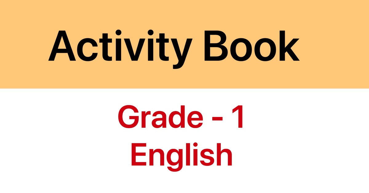 English Activity Book, Grade 1 - Set 1