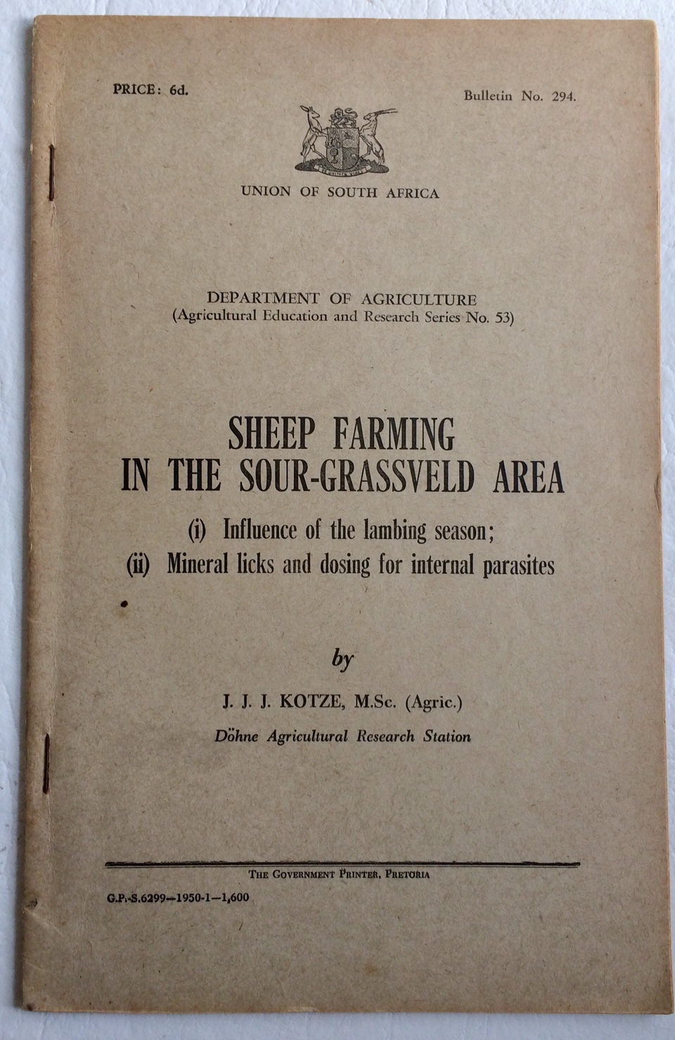 Zootecnia Digital: "Oom Koot" KOTZÉ: el GRAN TÍO del Döhne Merino.