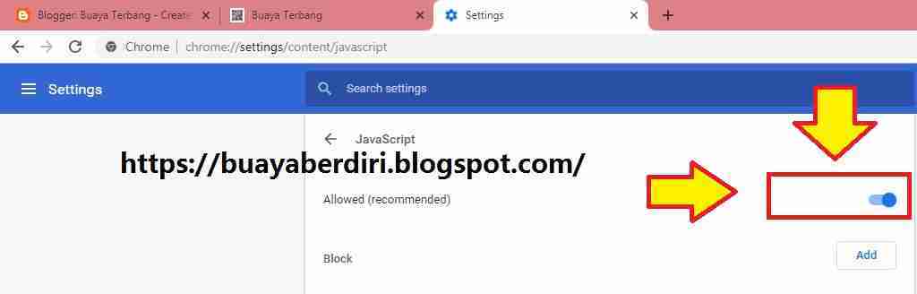 Cara Mengaktifkan Javascript di Browser Google Chrome
