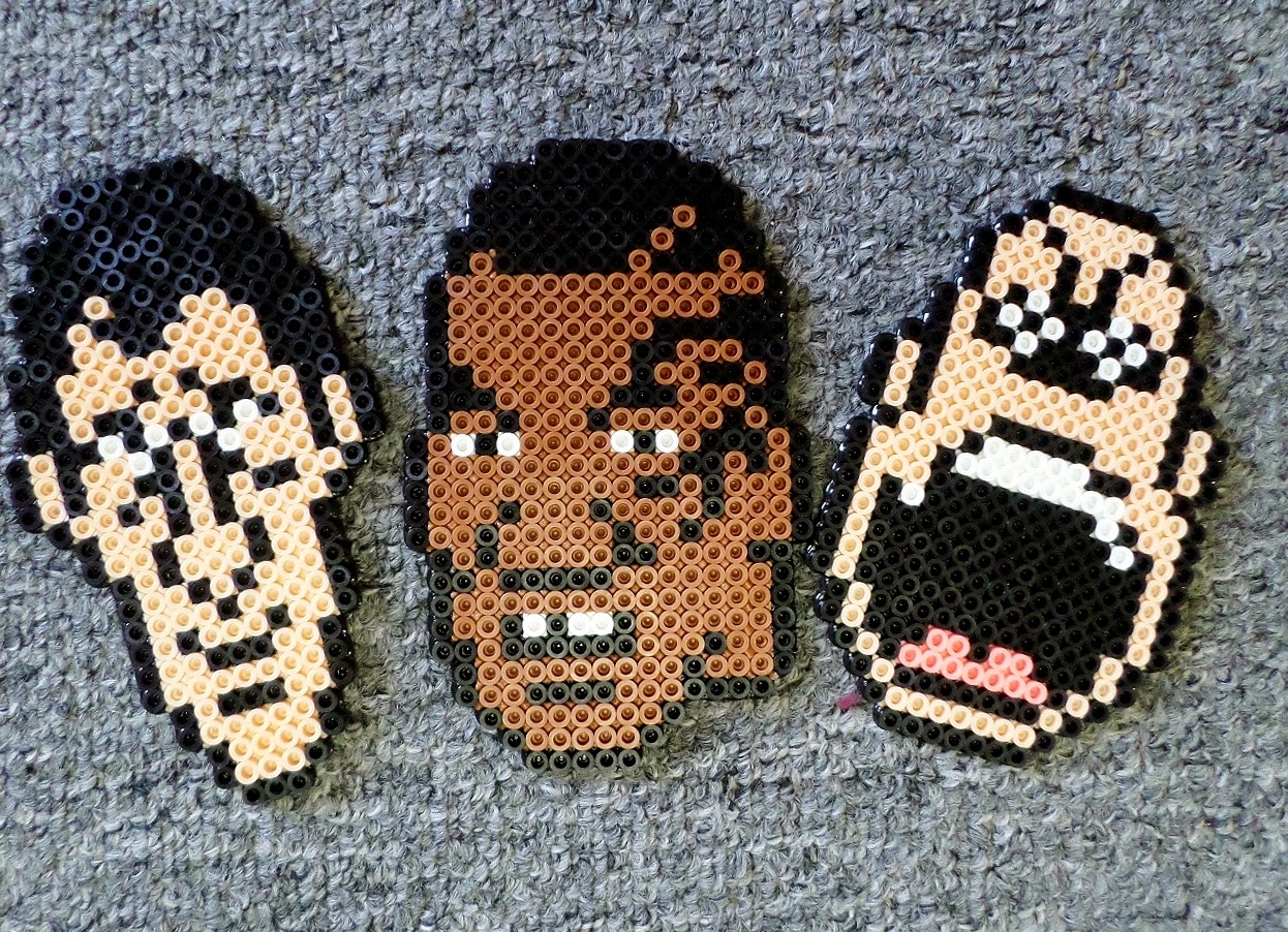Long Black Fingers : He-Man, Punch Out, Sagat Perler Beads