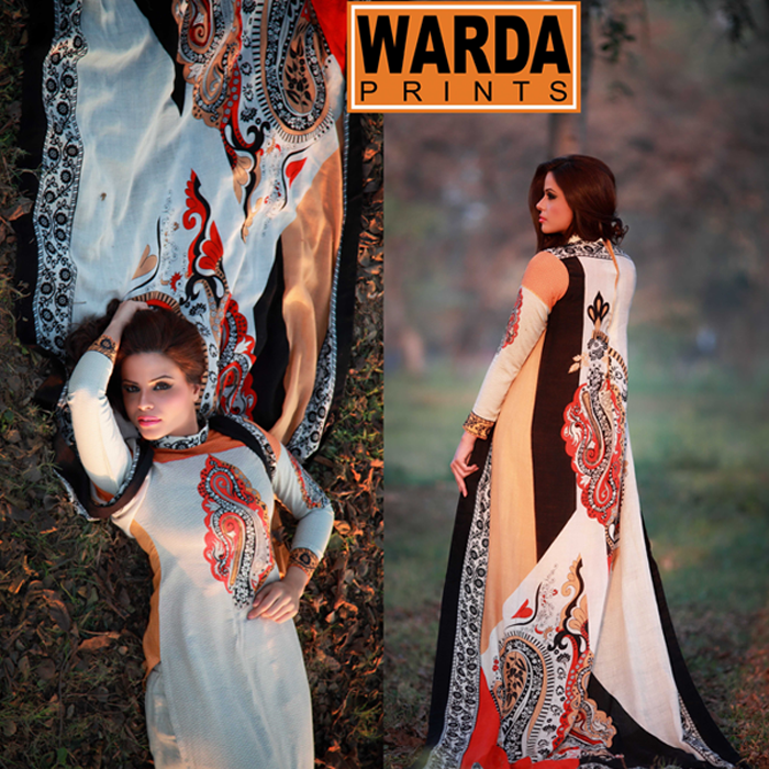 Warda Prints Silk Kurrandy 2014-2015 Winter Vol-2 Catalog | Elegant Casual Wear Seasonal ...