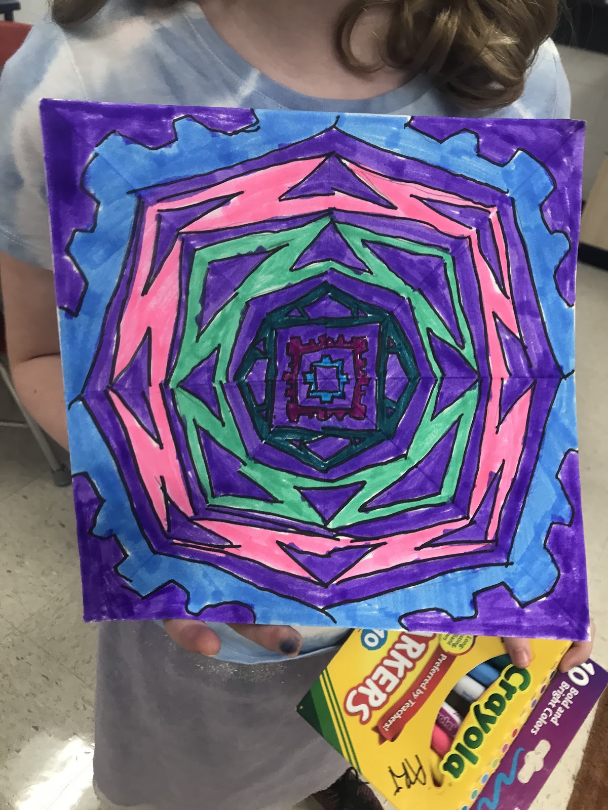 Elements of the Art Room: 5th grade radial symmetrical name art