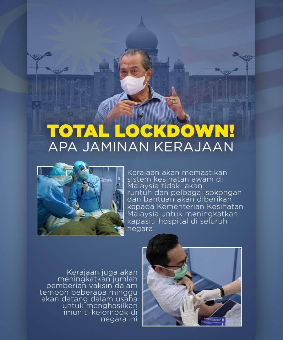 COVID 19: TOTAL LOCKDOWN 1 JUN 2021 HINGGA 14 JUN 2021