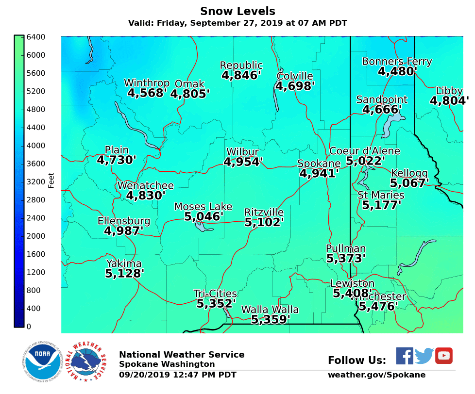 Inland Northwest Weather Blog: Turning much cooler - mountain snow?