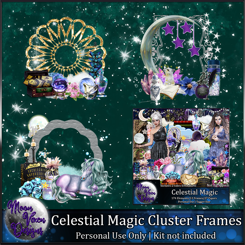 Moon Vixen Designs: Celestial Magic Cluster Frames, Embellishments, and Bundle