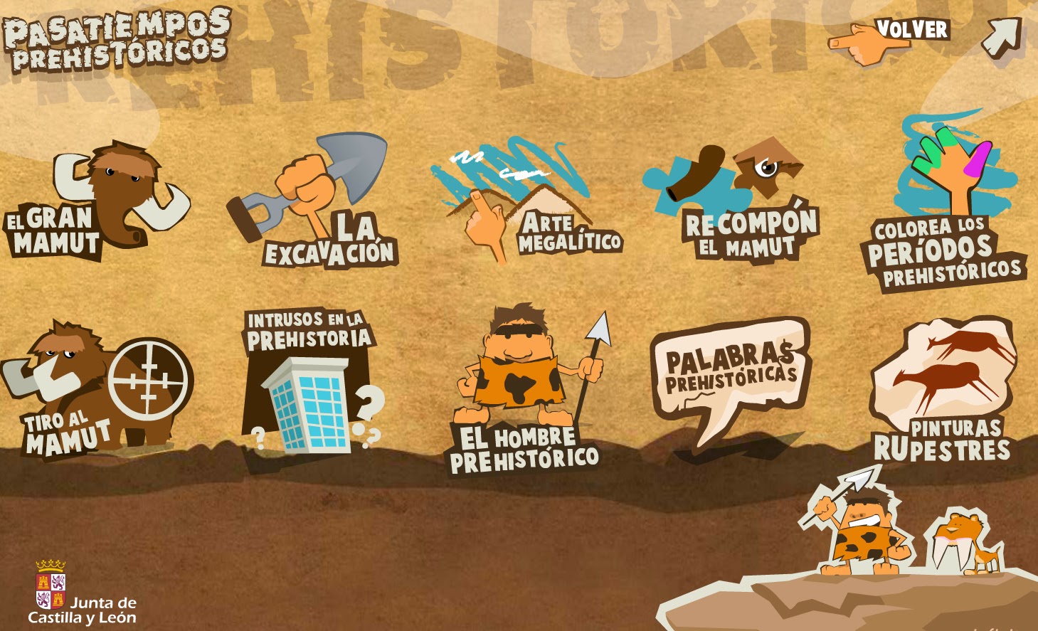 PASATIEMPOS PREHISTORICOS: Juegos interactivos acerca del hombre primitivo