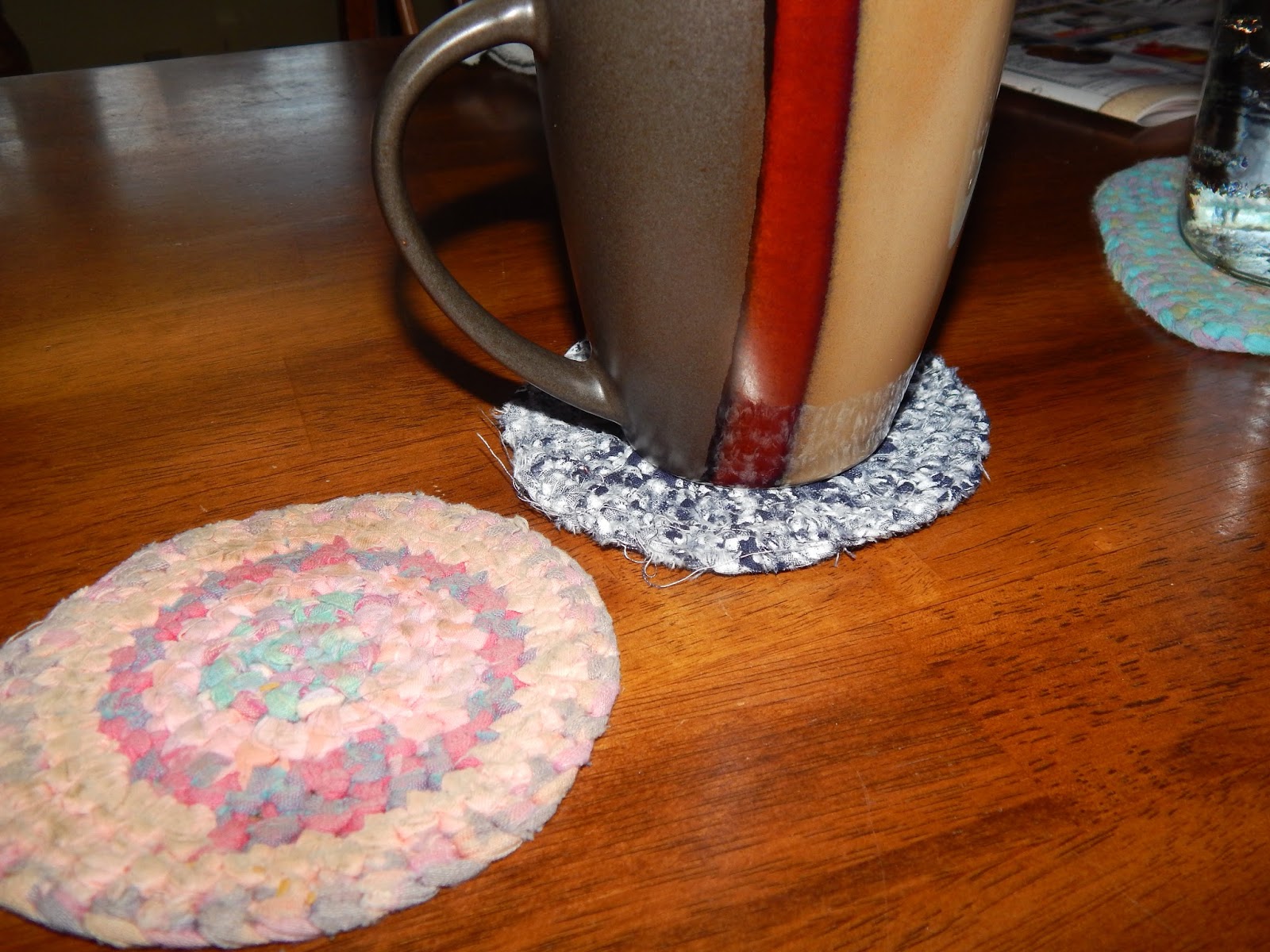 Thoughts from Frank and Fern: Guess What? Rag Rug Coasters