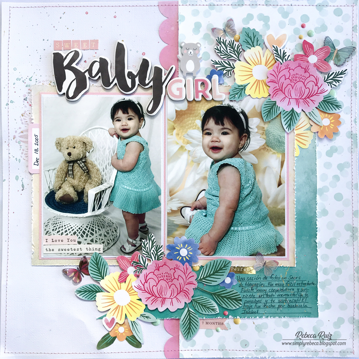 Sweet Baby Girl Layout - Simply Rebeca