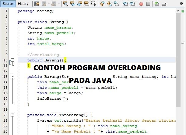 Contoh Program Overloading Pada Java | Yuniposting