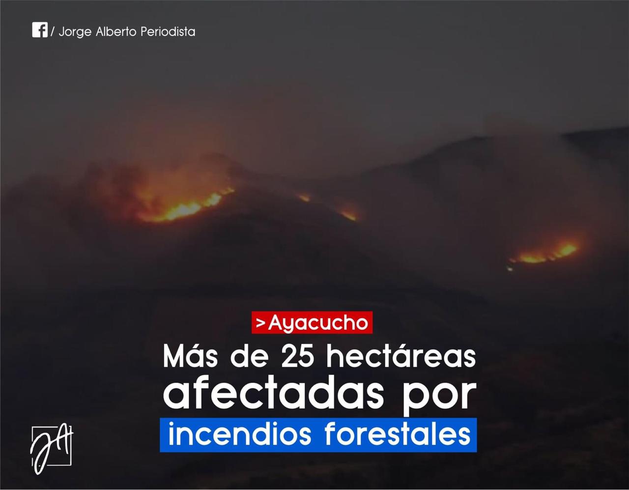 Ayacucho Incendio Forestal Arrasa Con 25 Hectáreas De Flora Natural