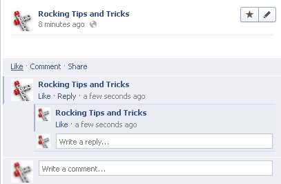 Blank Facebook Status Update