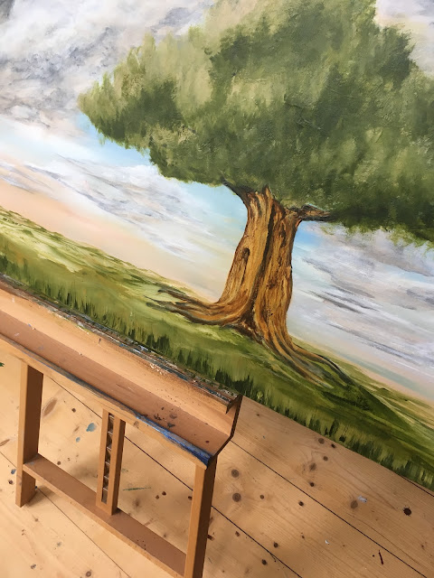 Step by Step Large format tree painting