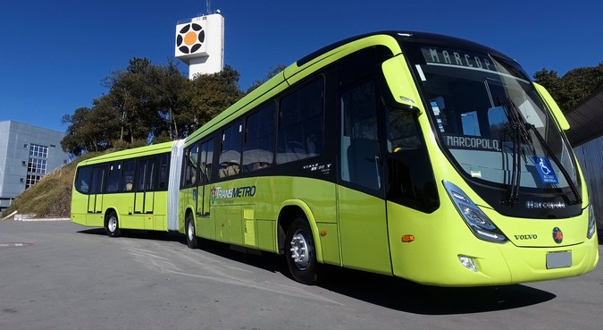 Volvo e Marcopolo exportam mais 20 ônibus articulados para BRT da Guatemala