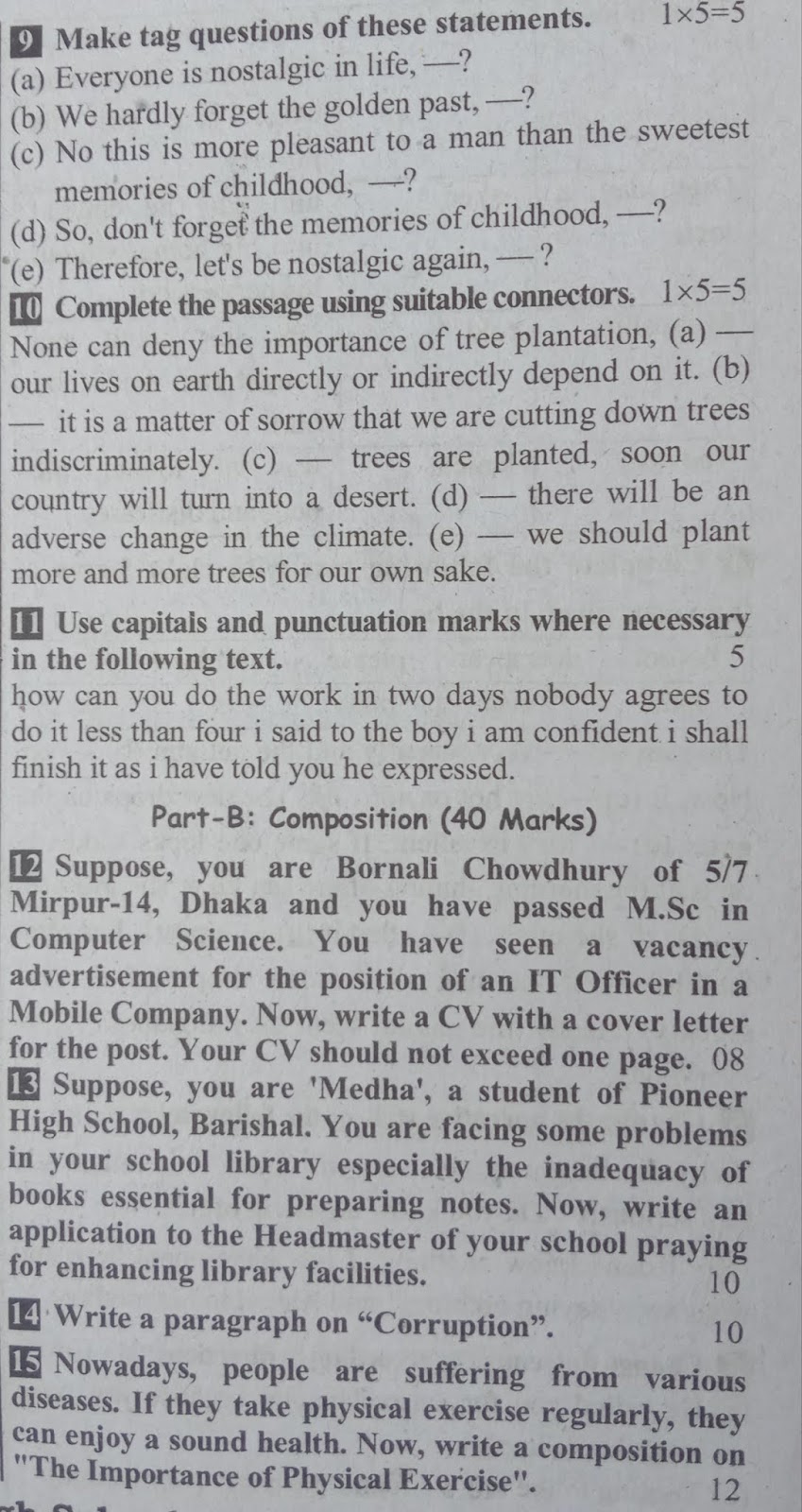 ssc english 2nd paper question and answer - Education easily
