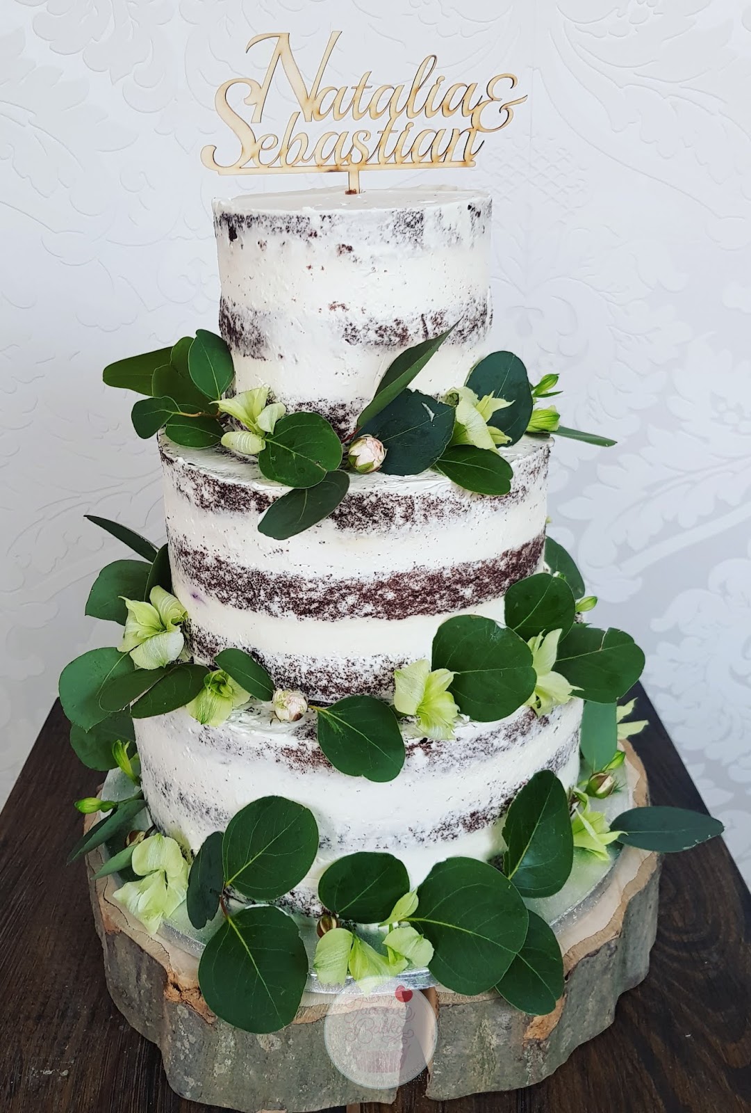 Torty artystyczne- Nidzica, Mława: Tort ślubny rustykalny w stylu Semi ...