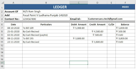 How to create ledger in Microsoft excel माइक्रोसॉफ्ट एक्सेल में लेजर ...