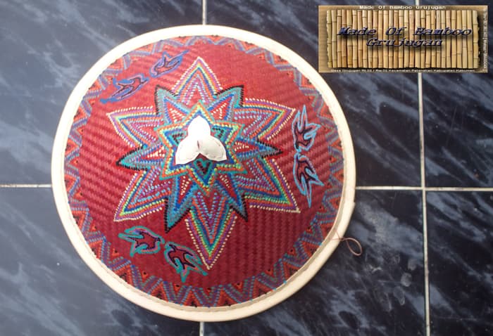 Caping Topi Petani Batik Titik Kerajinan Bambu Anyaman