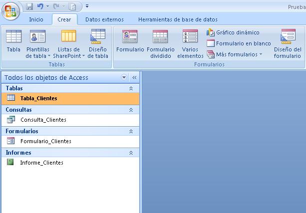 MICROSOFT ACCESS: Elementos de Microsoft Access