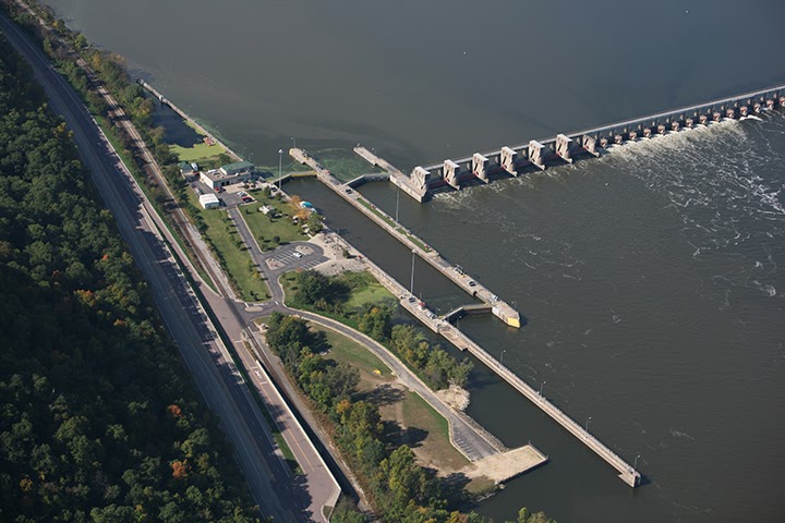 Industrial History: 1935 Mississippi Lock and Dam #5 at Whitman, MN