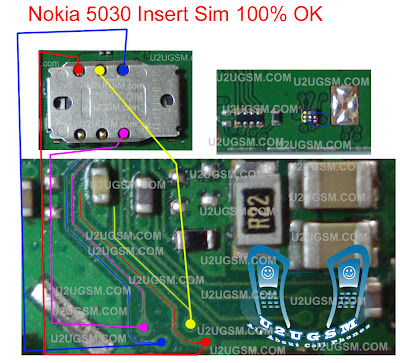 Nokia 5030 Insert sim problem solution if sim ic print damage broken ...