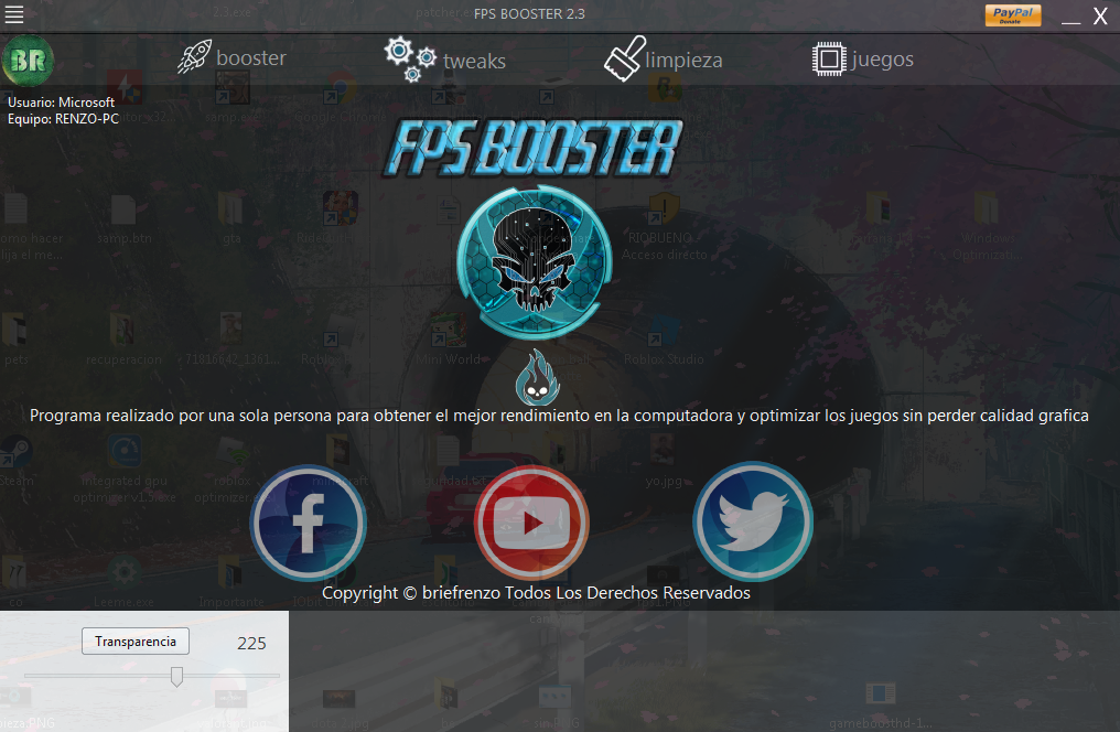 Fps booster (versión actual 2.3)
