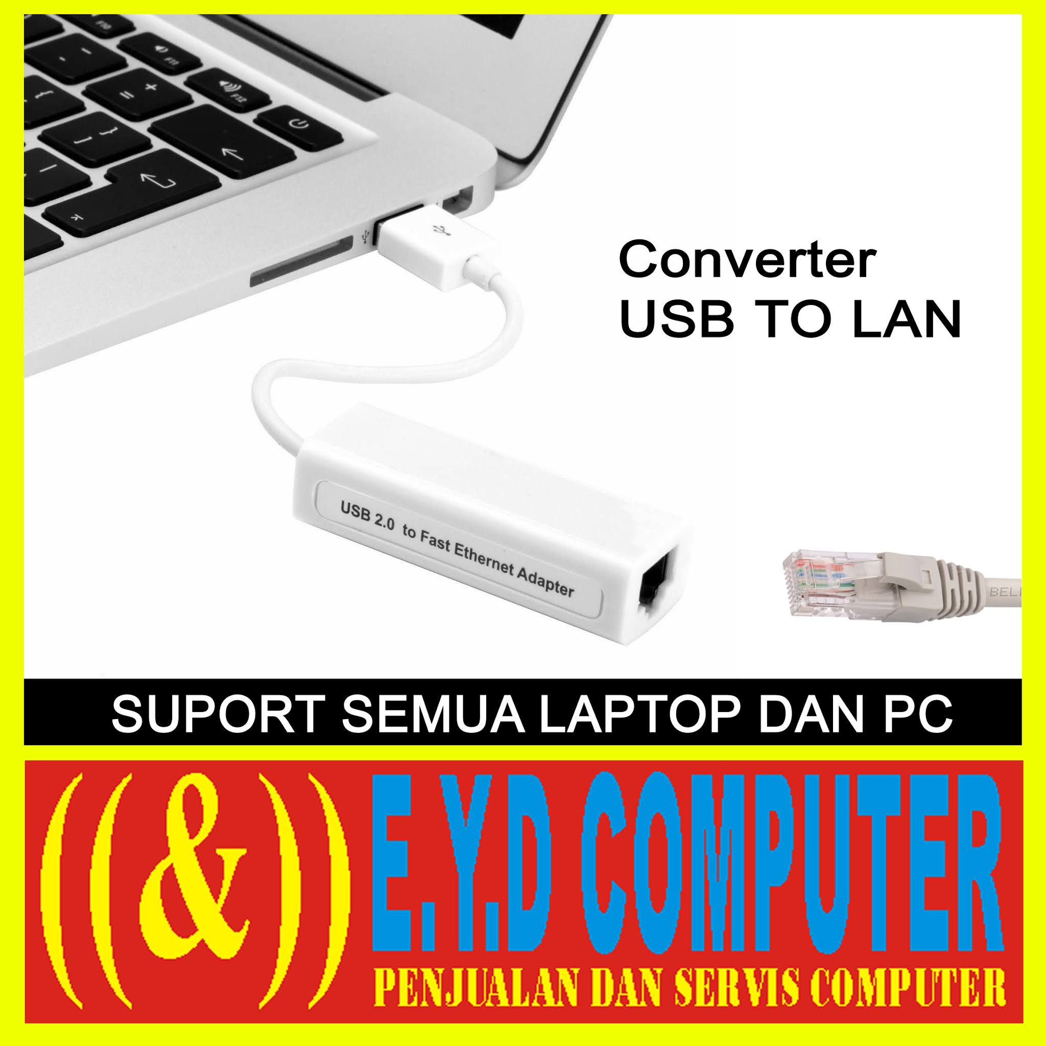 USB TO LAN RJ45 NETWORK CARD INTERNET RJ 45 ETHERNET PORT PC LAPTOP ...