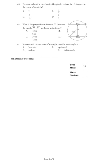Fbise class 10 Math Model Paper with pattern, scheme of studies- Class ...