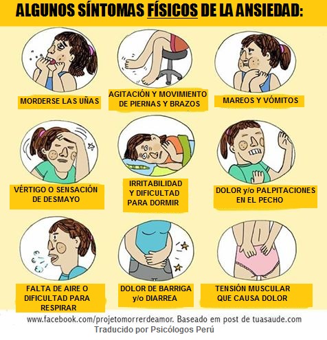 síntomas físicos de la ansiedad