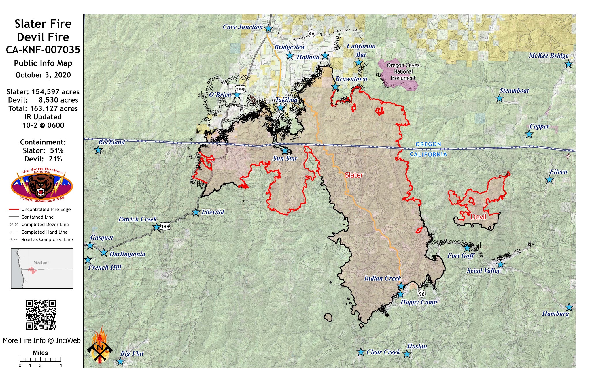Southwest Oregon Wildfire Information Center: SLATER & DEVIL FIRE