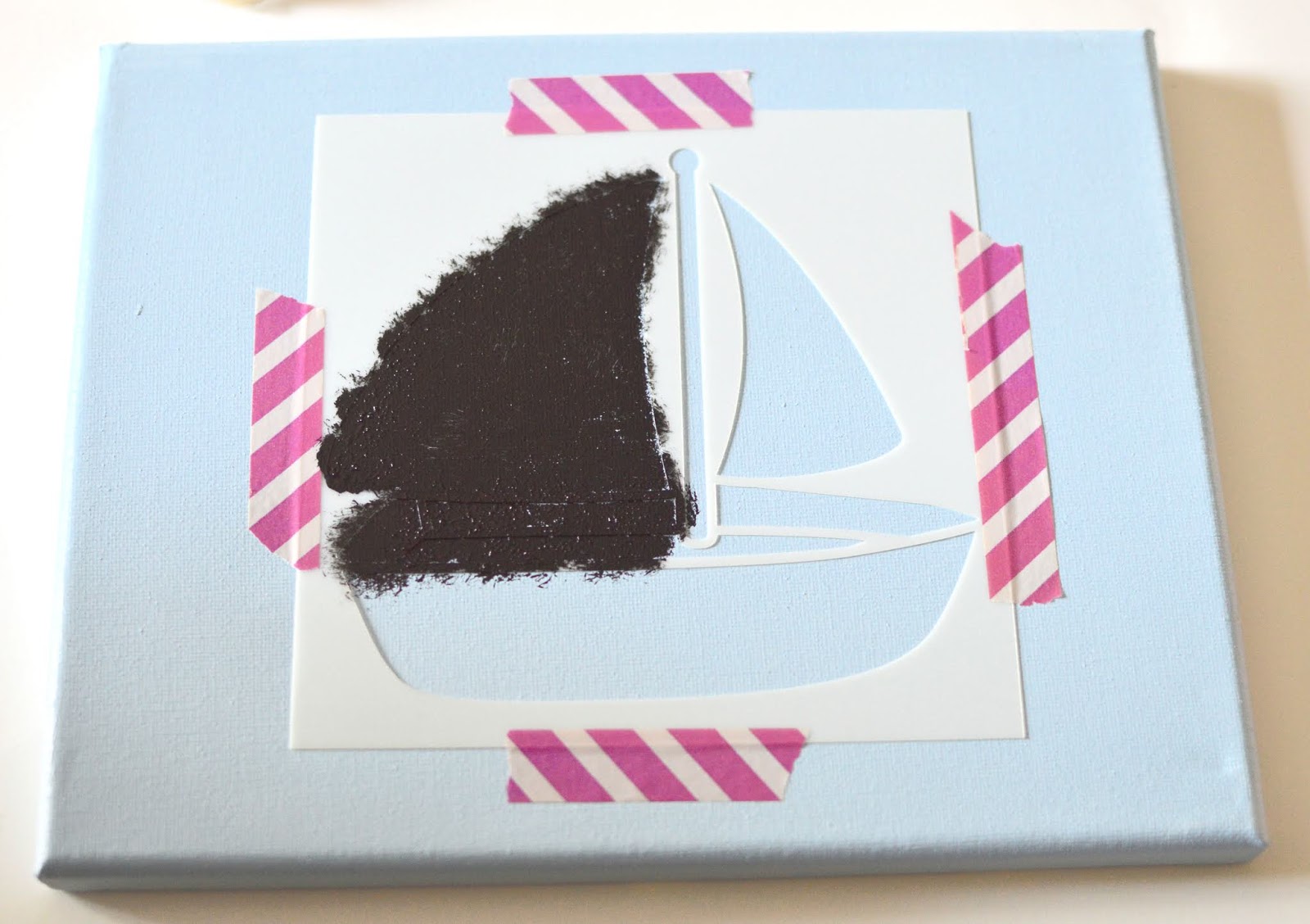 Vikalpah: DIY Stenciled Canvas Art for Nursery/Kids room