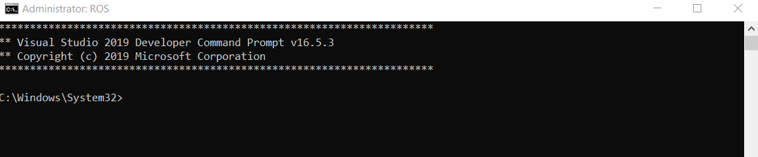 Hello World project in ROS on Windows 10