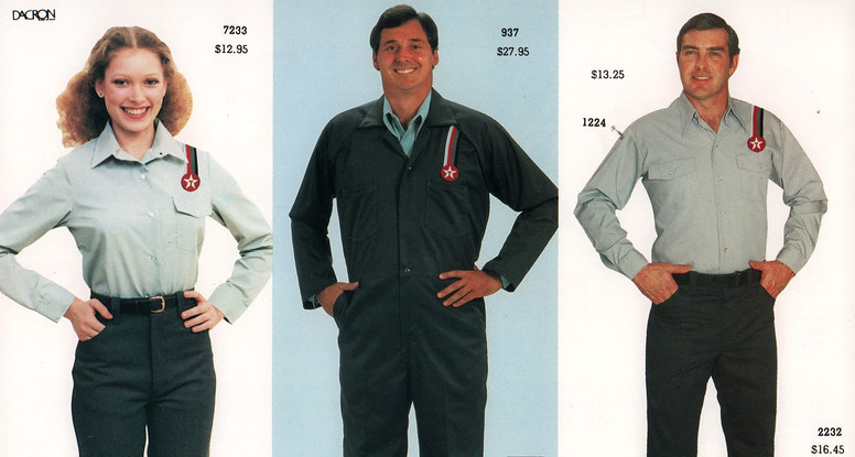 1980s Gas Station Fashions: Beautiful Uniforms for Texaco Dealers in ...