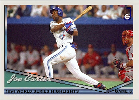 Topps Cards that Never Were: 1994 Topps Joe Carter World Series Highlights