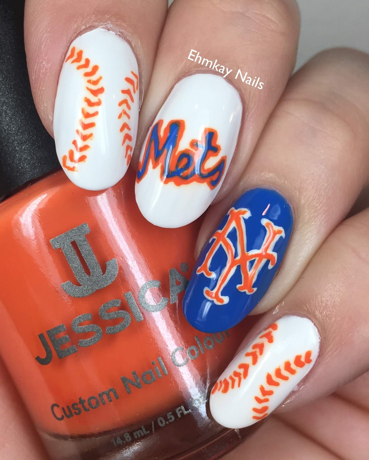ehmkay nails: New York Mets Nail Art
