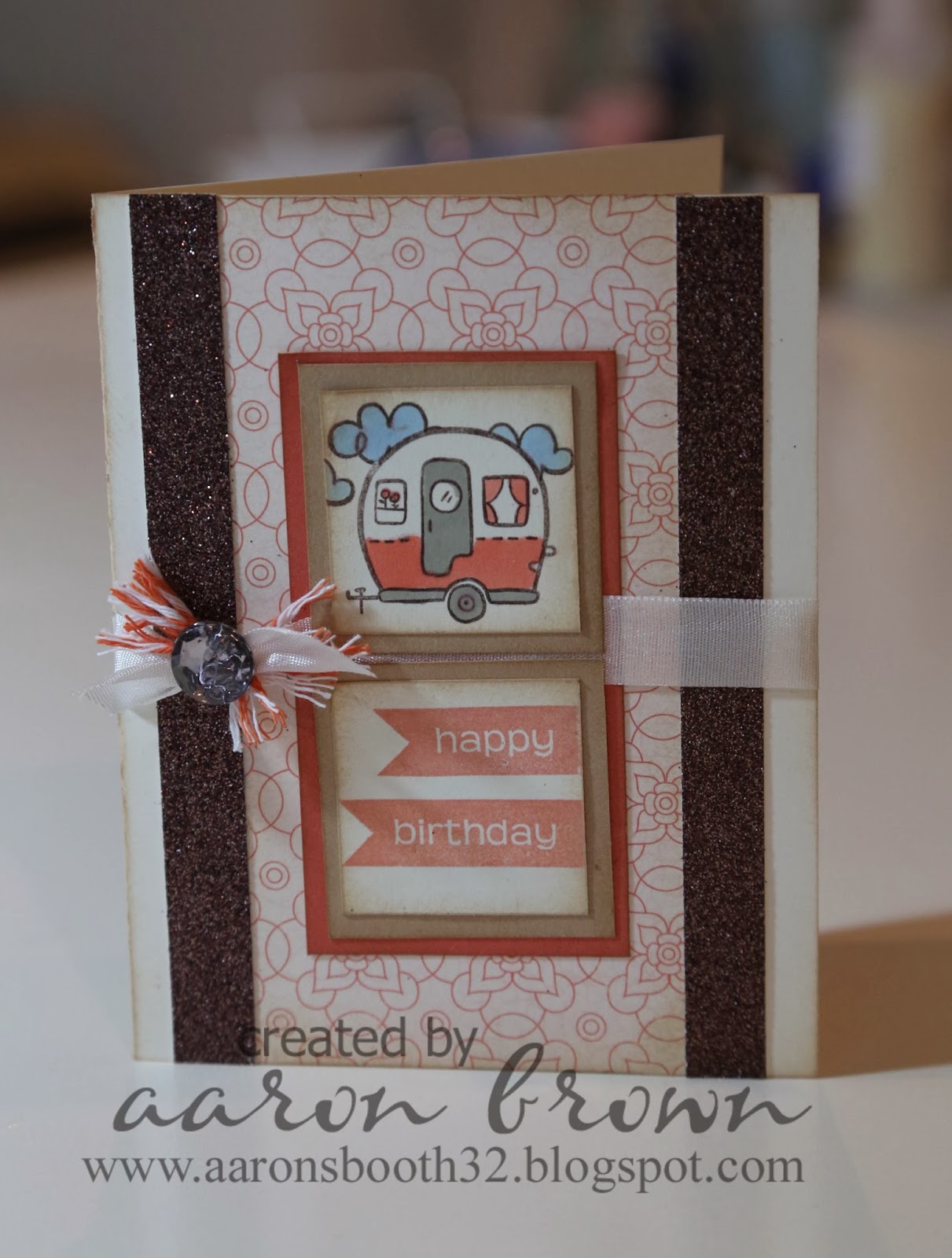 Booth #32: happy birthday trailer card