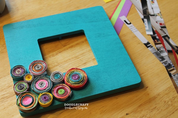 Upcycled Rolled Paper Frame DIY Craft!