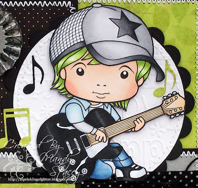A Sprinkling of Glitter: Lil' Rocker Luka - Simon Says Stamp DT Card