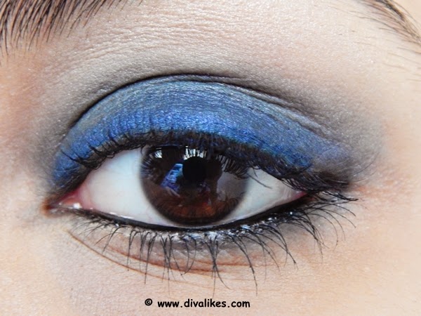 Stark Navy Blue Eye Makeup Tutorial | Diva Likes