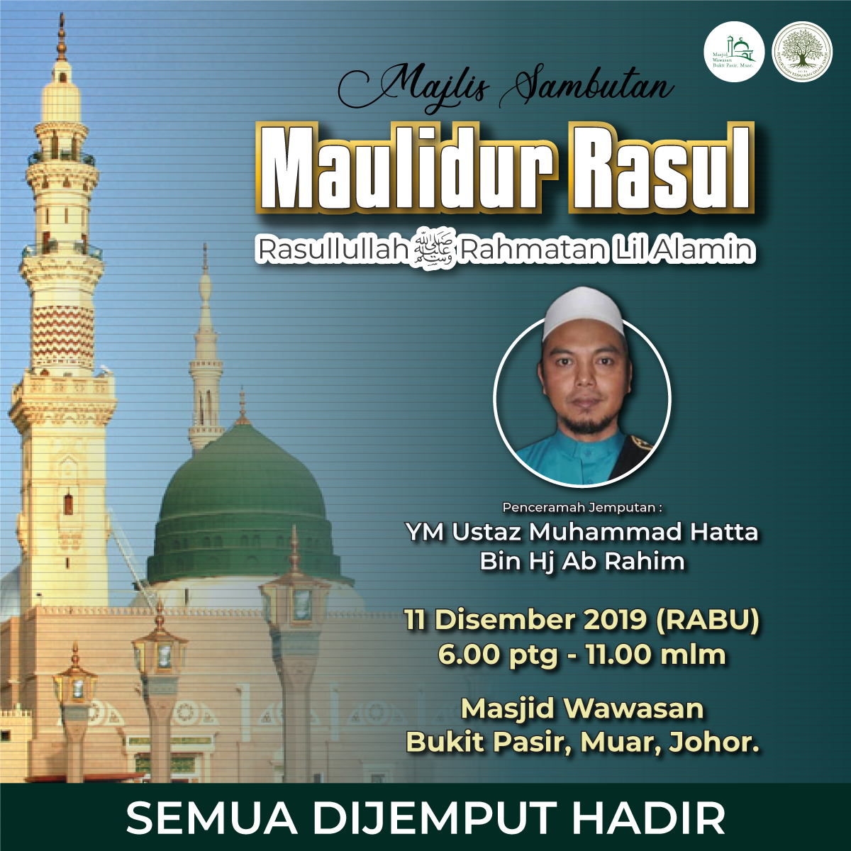 Design Poster, Banner & Backdrop Majlis Maulid Bukit Pasir, Muar ...