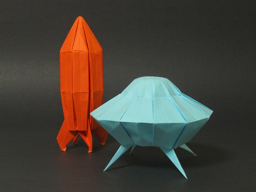 origami rocket ~ simple origami instructions