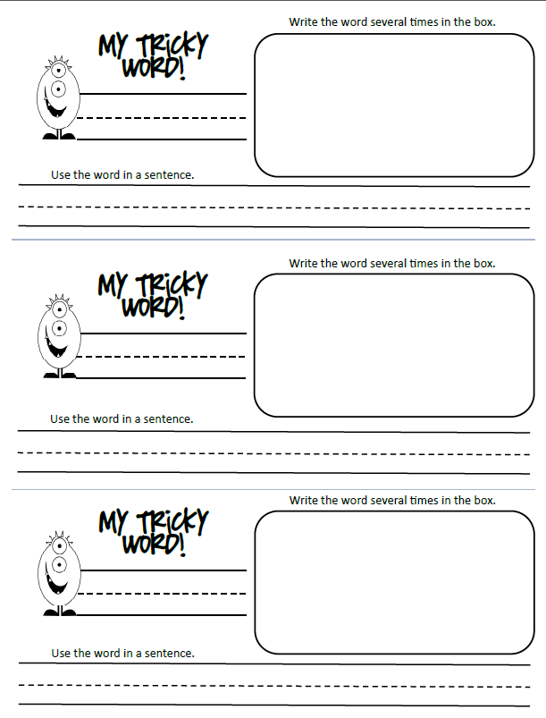 Peterson's Pad: My Tricky Word Practice Book Freebie