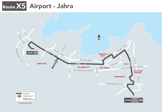 Kuwait City Bus Route X5 (Airport - Jahra)