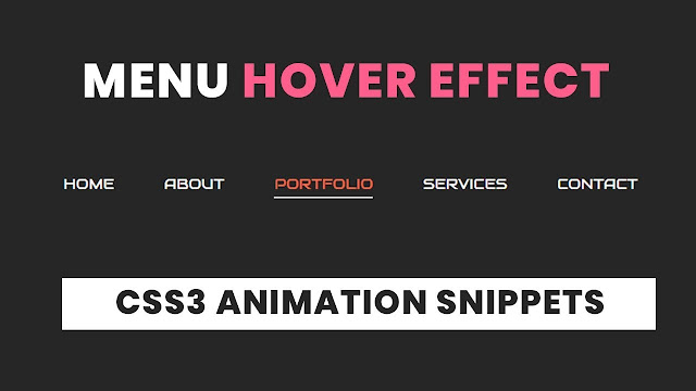 Css Cool Menu Hover Effect Using Html5 And Css3 Web Desing And Animation