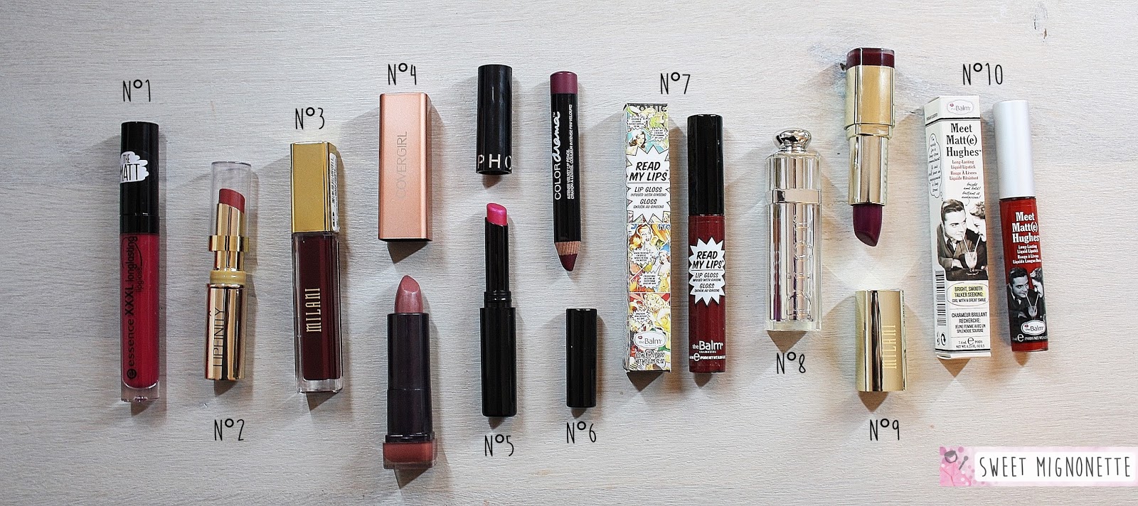 Post n°88 Make-up : Top 10 ♡ Mes rouges-à-lèvre pour l'automne 2015