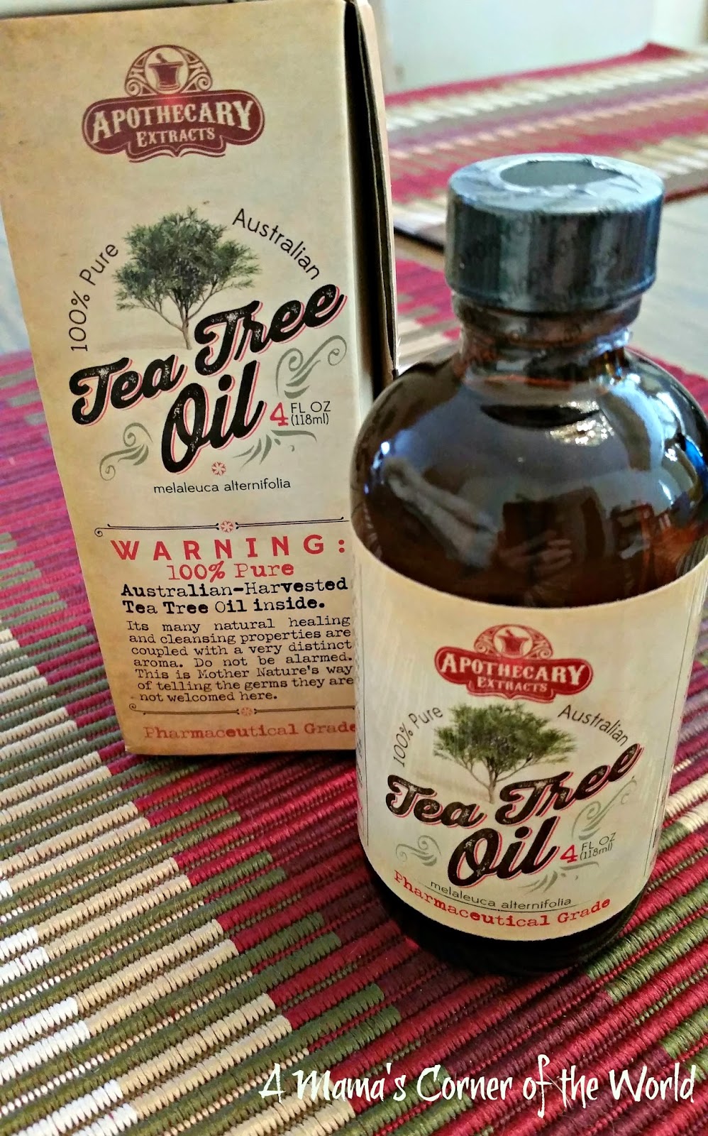 Apothecary Extracts 100% Pure Australian Tea Tree Oil Review and Giveaway