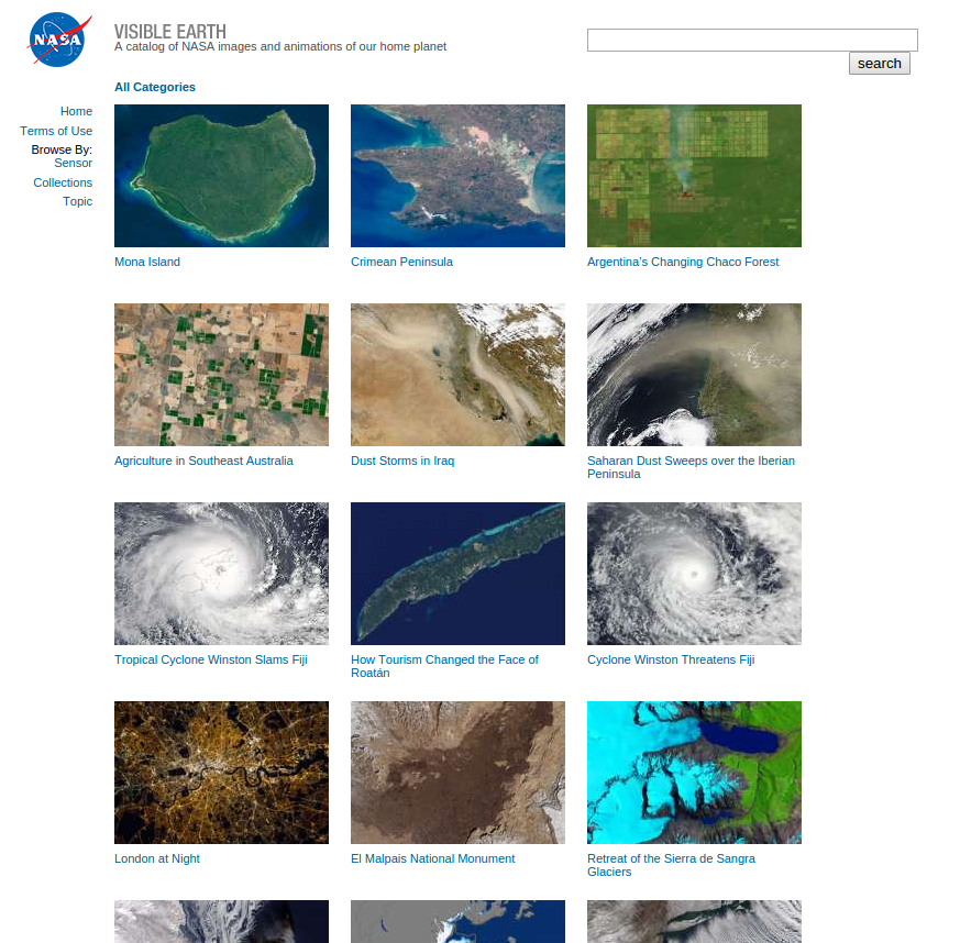 Stats, Maps n Pix: Spinning globes with NASA's Visible Earth
