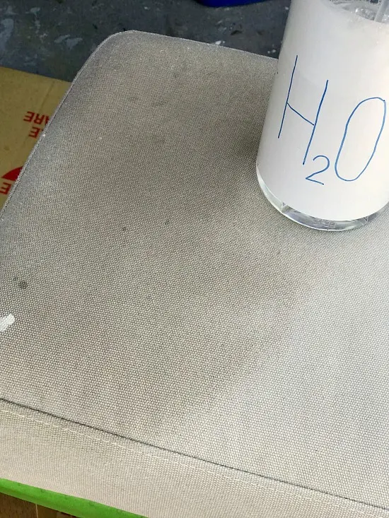 Painted Fabric Bench with Buffalo Check