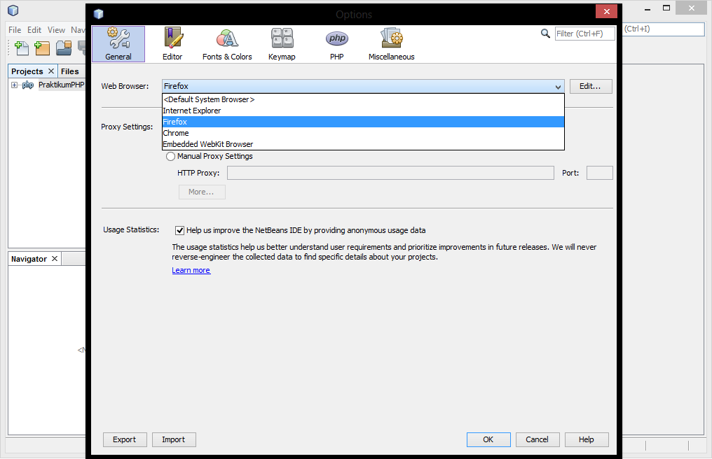 Open File with 'Shift+F6' to External Browser at NetBeansIDE ~ Set Tea ...