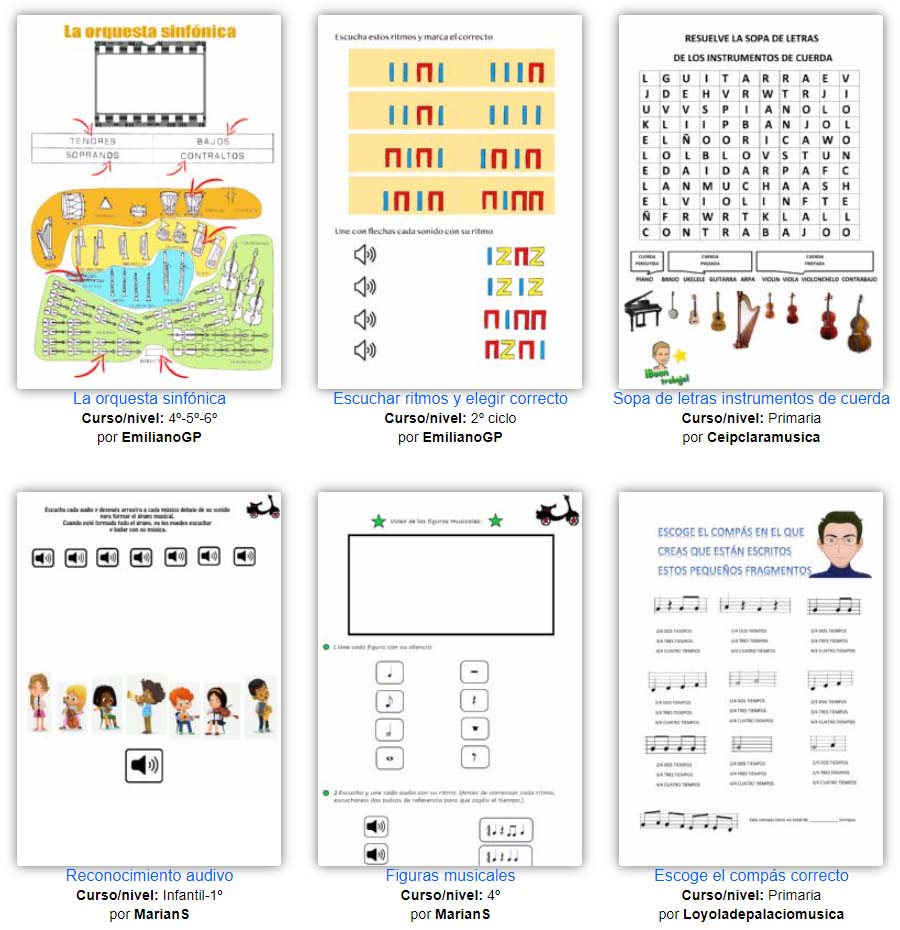 Fichas Interactivas e imprimibles con Liveworksheets en español