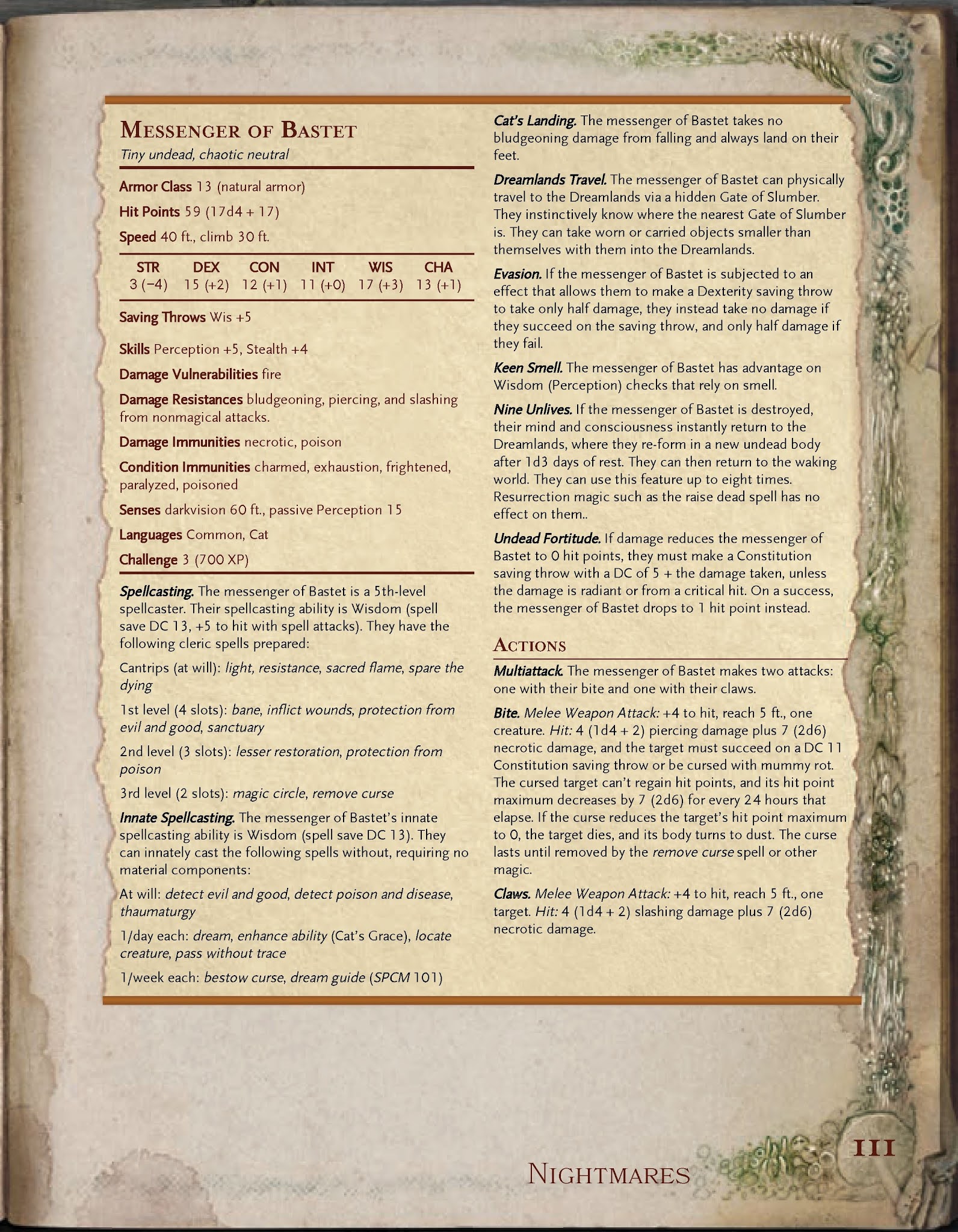 Red de Rol: Nightmares: A Saga Bestiary (5e)